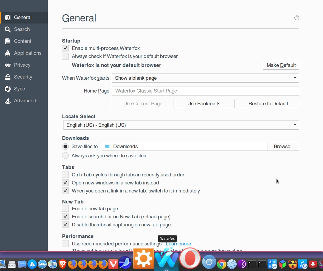 Waterfox review security - menuright